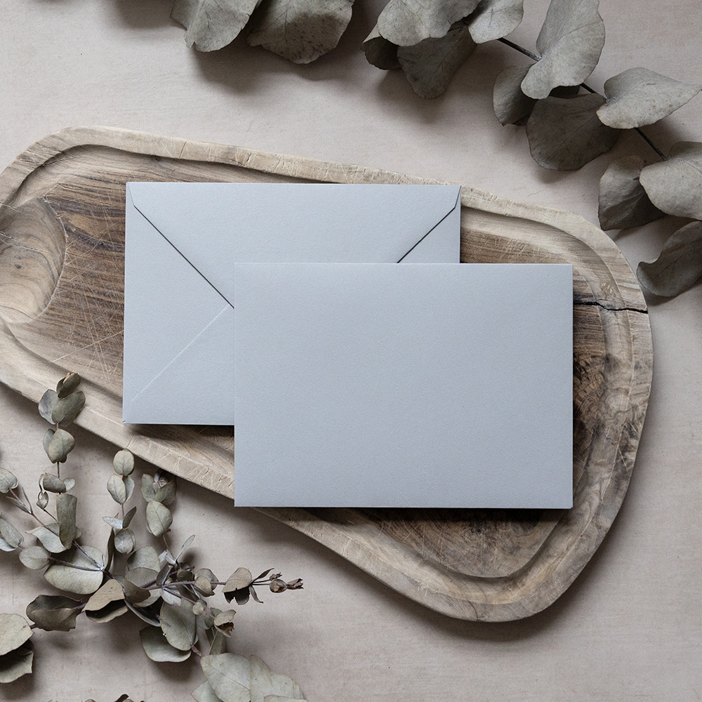 Real Grey Envelopes | C7, C6, 5x7", C5, Square | DIY